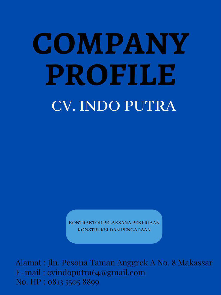 Company Profile Cv. Indo Putra 27-07-2023 | PDF
