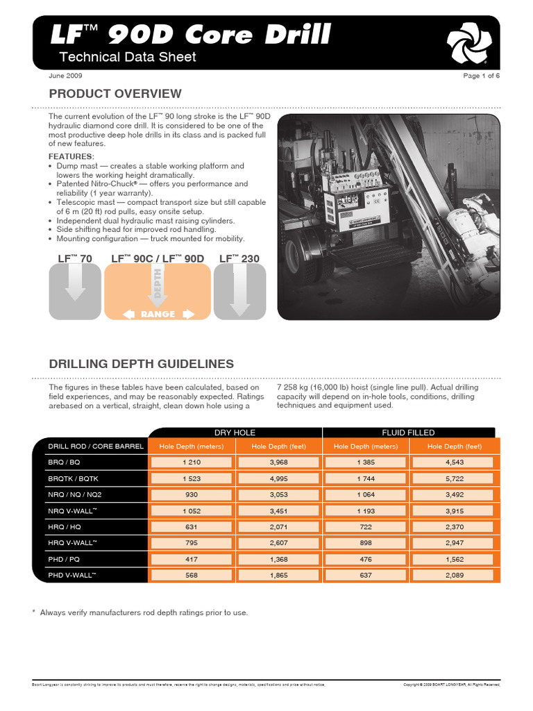 LF90D Tech Data - ENG - JUNE 09 | PDF | Gear | Pump