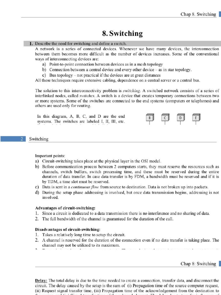 Note On Switching | PDF
