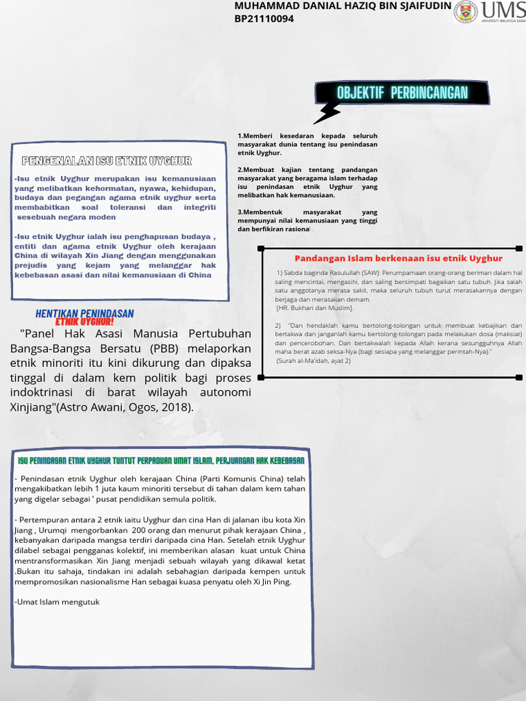 Poster Kesedaran Uyghur | PDF