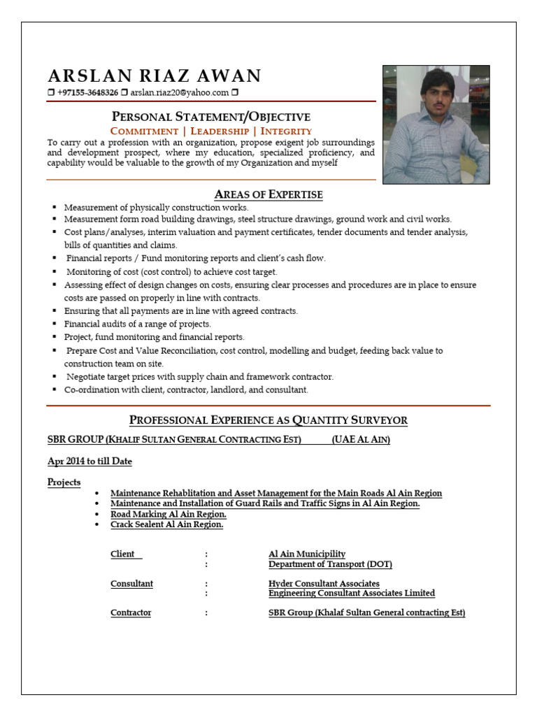 Arslan Riaz Awan | PDF | Consultant | General Contractor