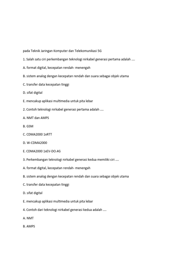 Soal Fiber Optik X TJKT 3 | PDF | Teknologi & Rekayasa