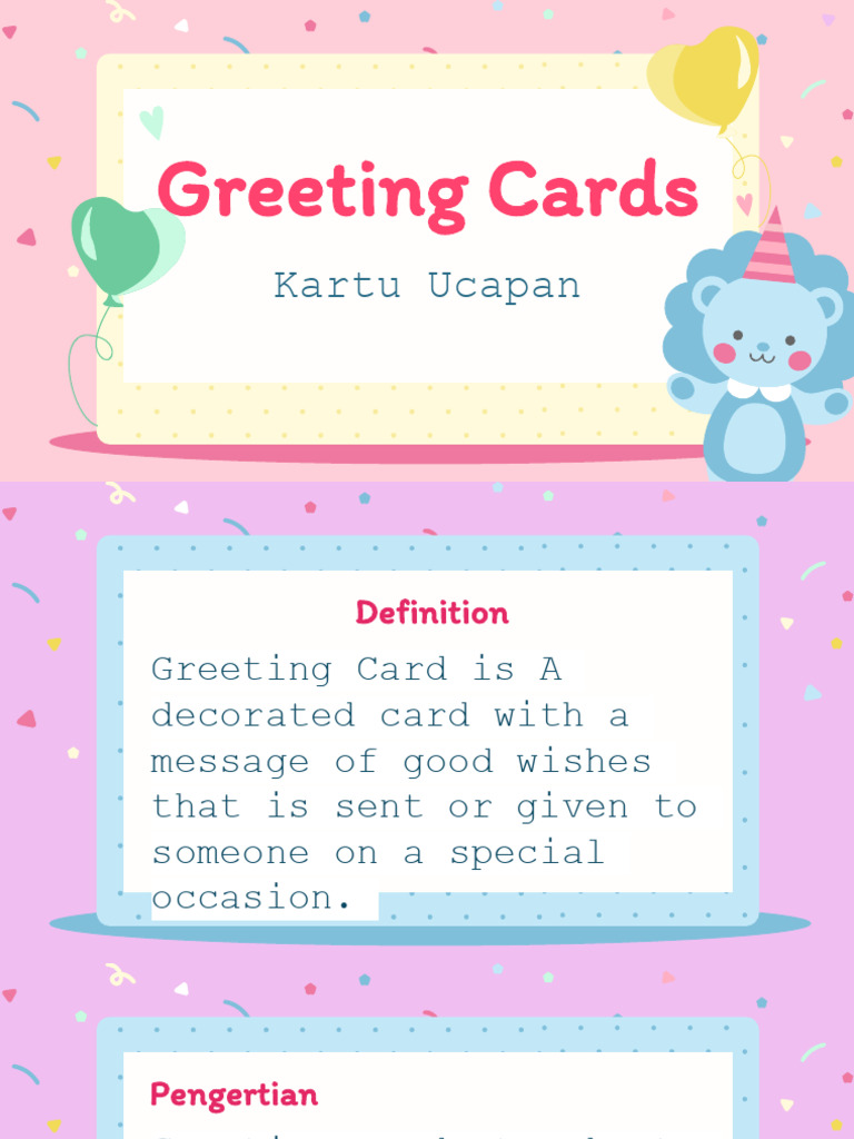 Materi Ajar PPT Greeting Cards Kelas 8 A B 2023 | PDF | Observances
