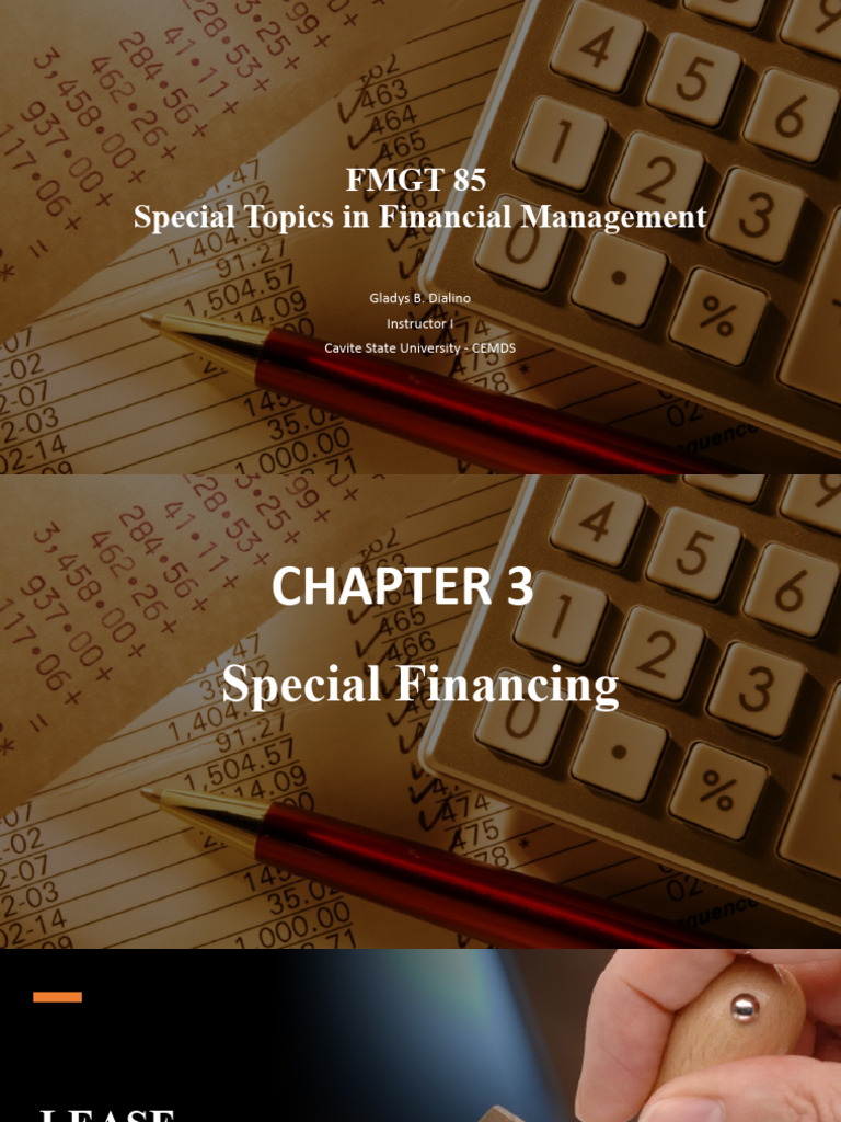 3 Special Financing | PDF | Lease | Corporate Finance