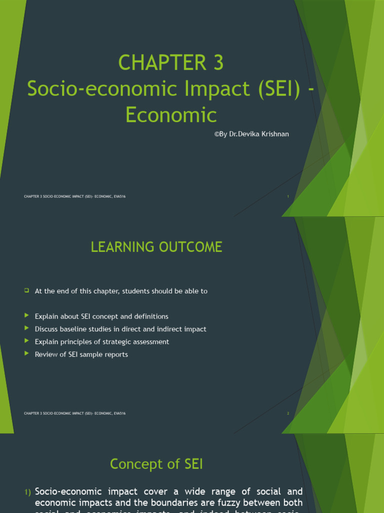 Chapter 3 Socio-Economic Impact (Sei) - Economic | PDF | Employment | Labour Economics