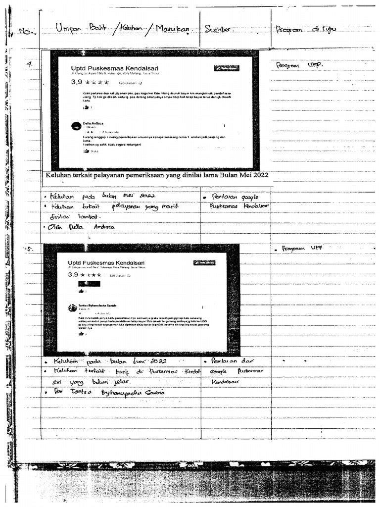 1.a. BUKTI UMPAN BALIK PENGGUNA LAYANAN | PDF