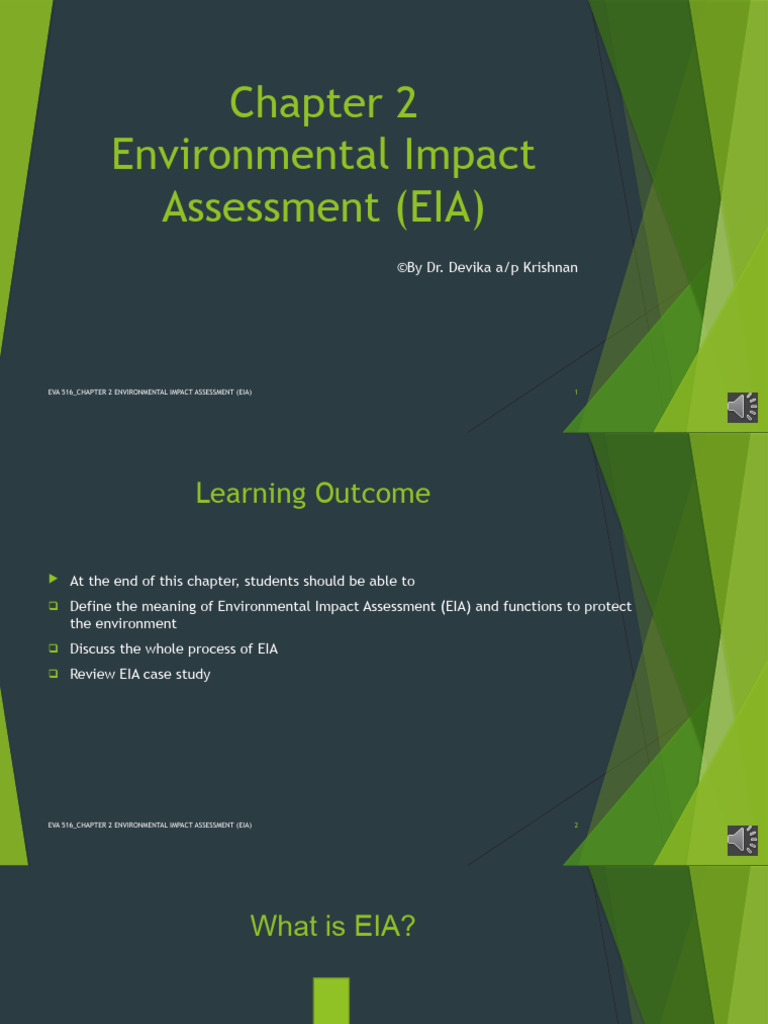 CHAPTER 2 - Environmental Impact Assessment (EIA) | Download Free PDF | Environmental Impact ...