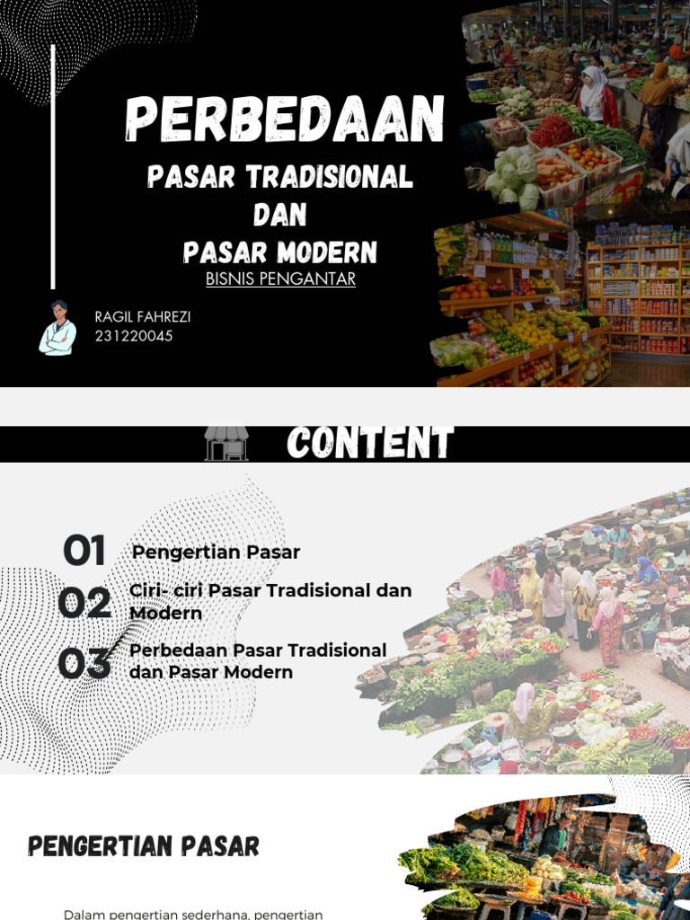 Perbedaan pasar tradisional dan modern | PDF