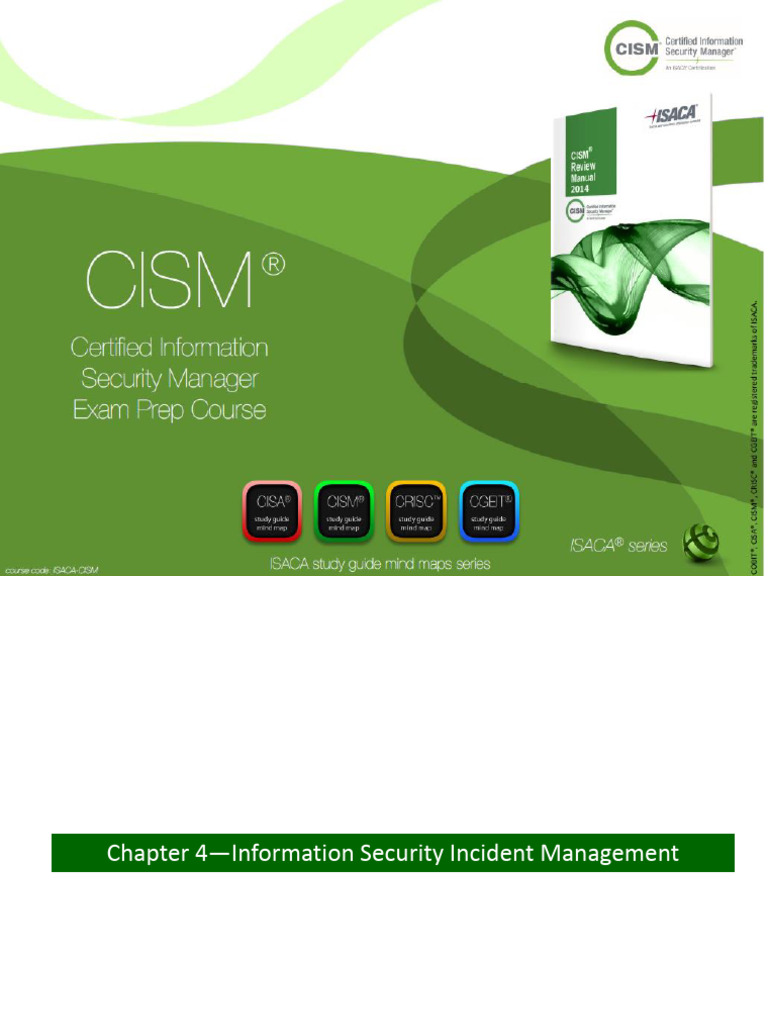 CISM Chapter4-Info Security Incident Management | PDF | Computer Network | Incident Management