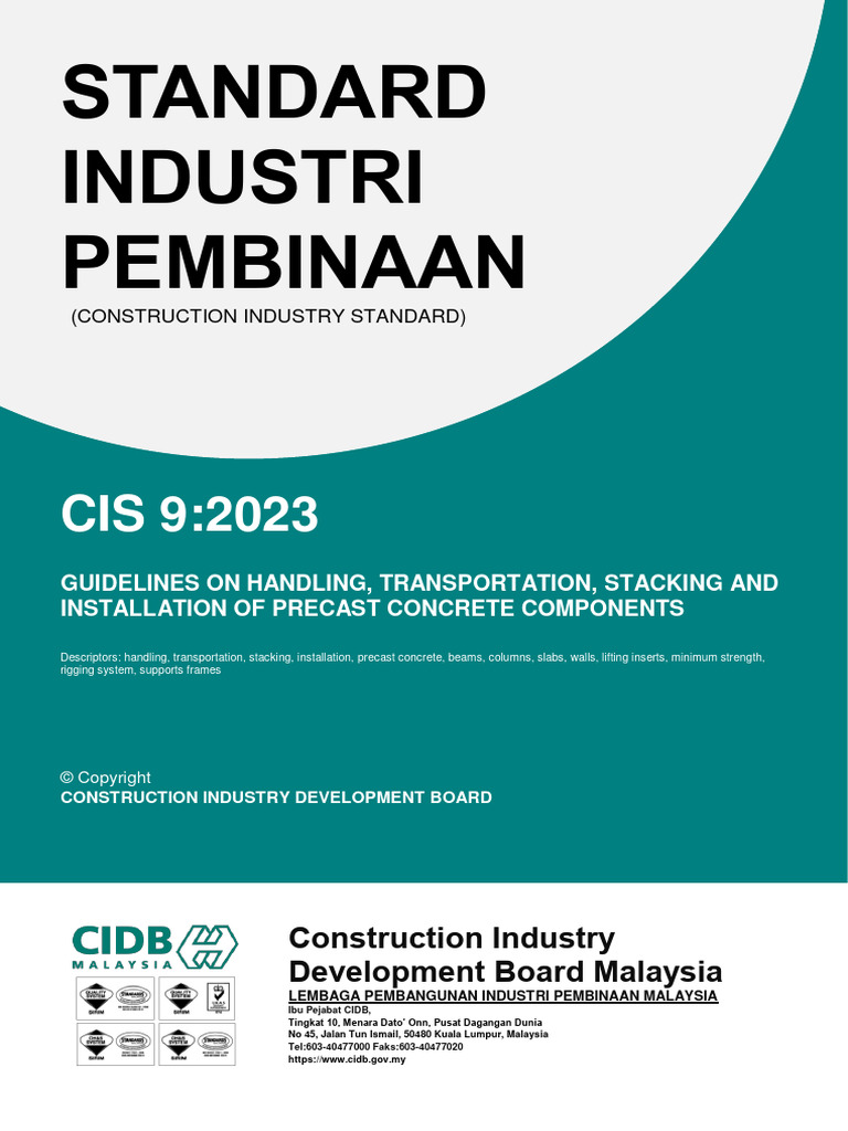 CIDB Guidelines On Handling, Transportation, Stacking and Installation ...