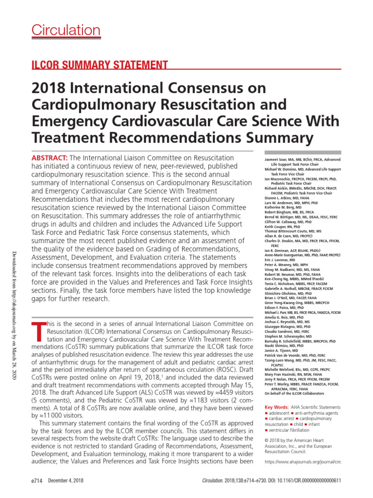 Aha 2018 | PDF | Cardiac Arrest | Confounding