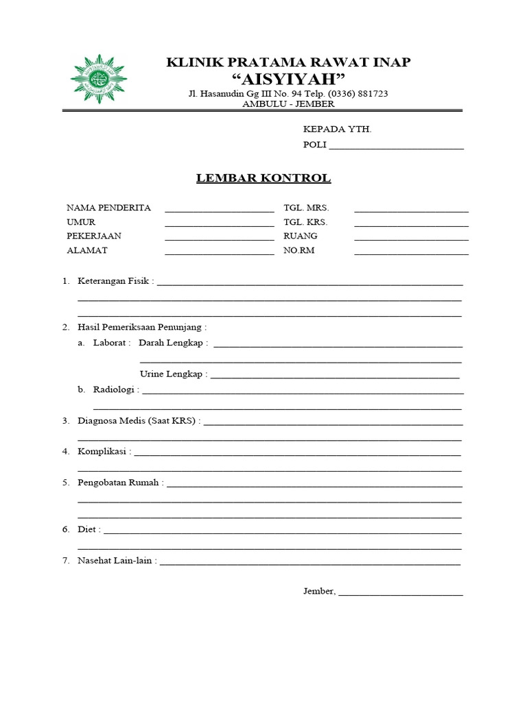 Lembar Kontrol | PDF
