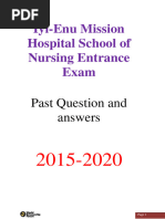School of Nursing Past Questions and Answers | PDF | Water | Glucose
