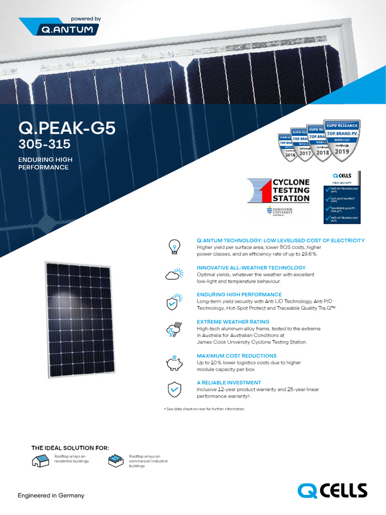 Copia de Datasheet panel solar QCELLS | PDF | Photovoltaics ...