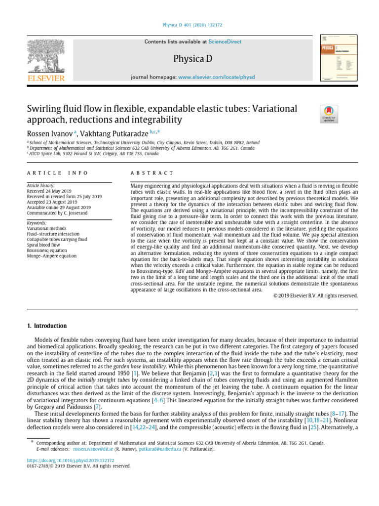 【82】 | PDF | Fluid Dynamics | Calculus Of Variations