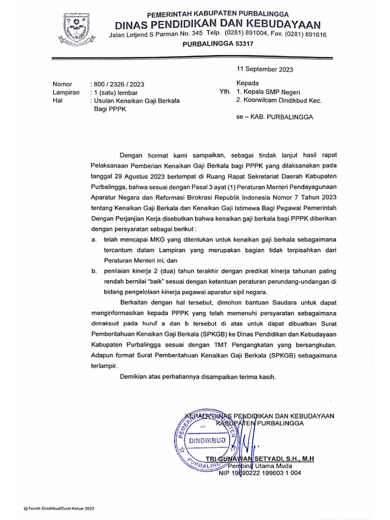 Surat KGB PPPK | PDF