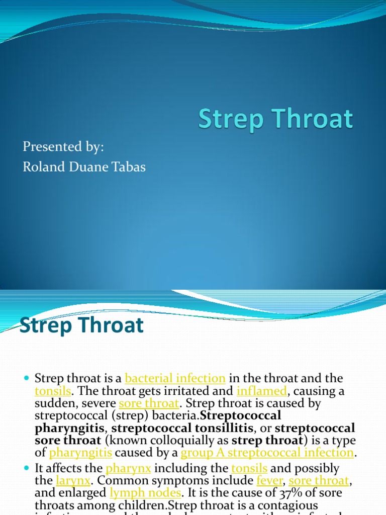 Strep Throat | Streptococcus | Infection