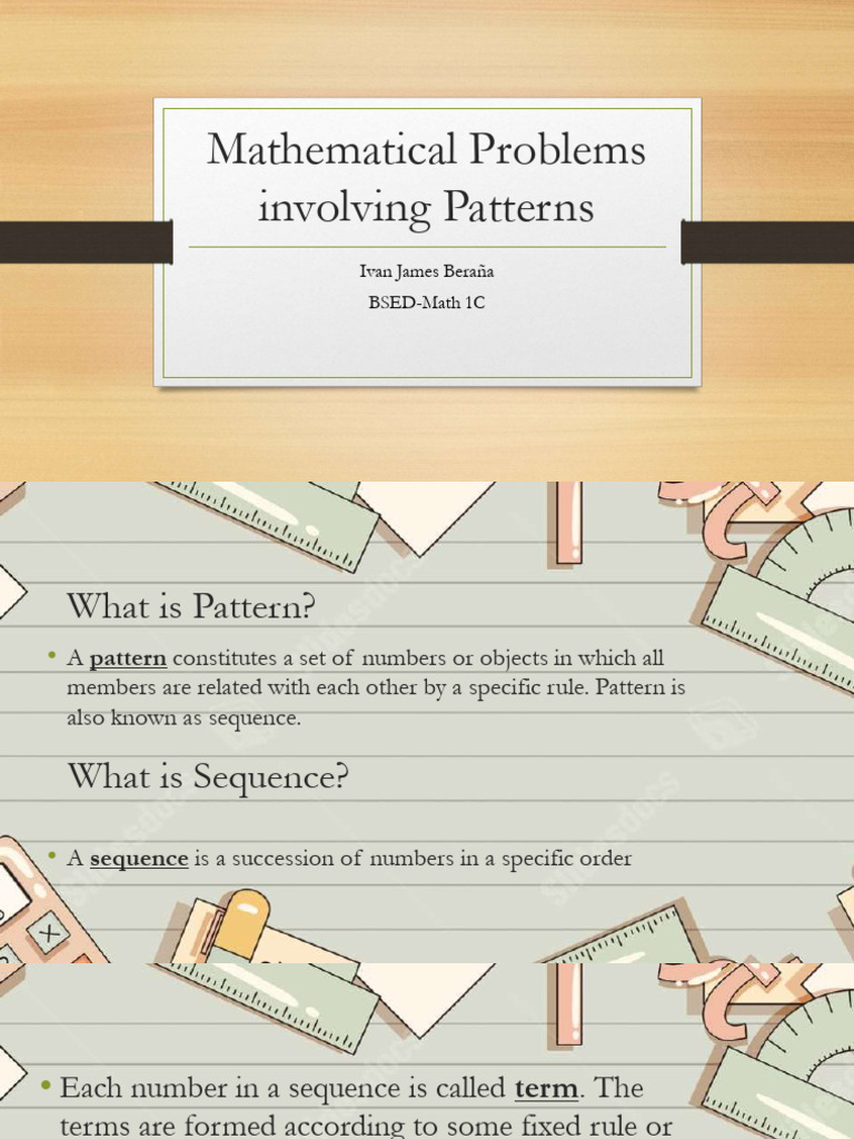 Mathematics Problems Involving Patterns | PDF | Elementary Mathematics | Arithmetic