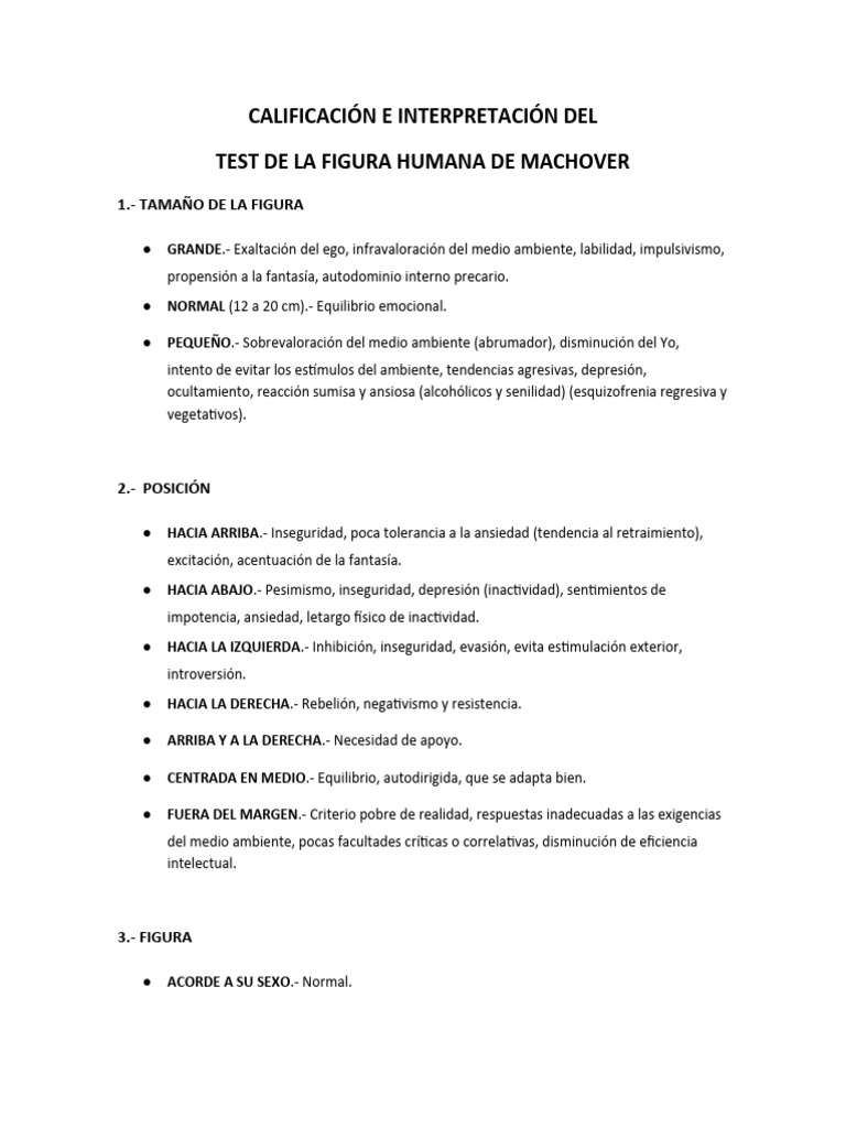 Test de La Figura Humana de Machover | PDF | Ansiedad | Invasión