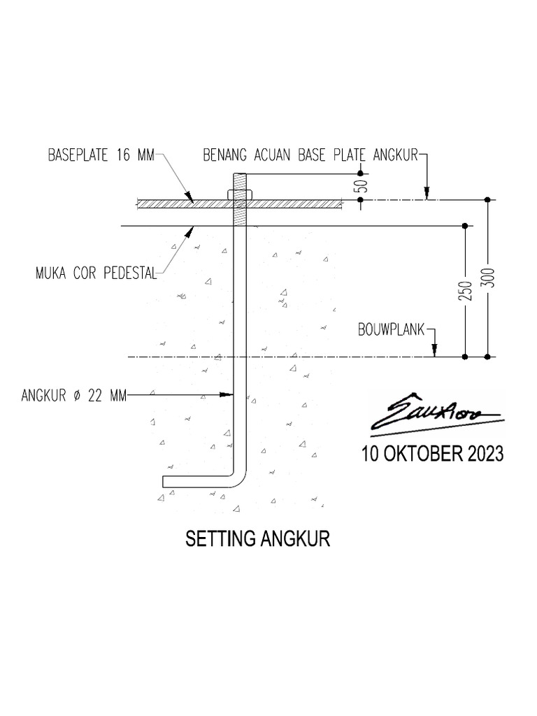 Setting Out Angkur Kolom HB 250 | PDF