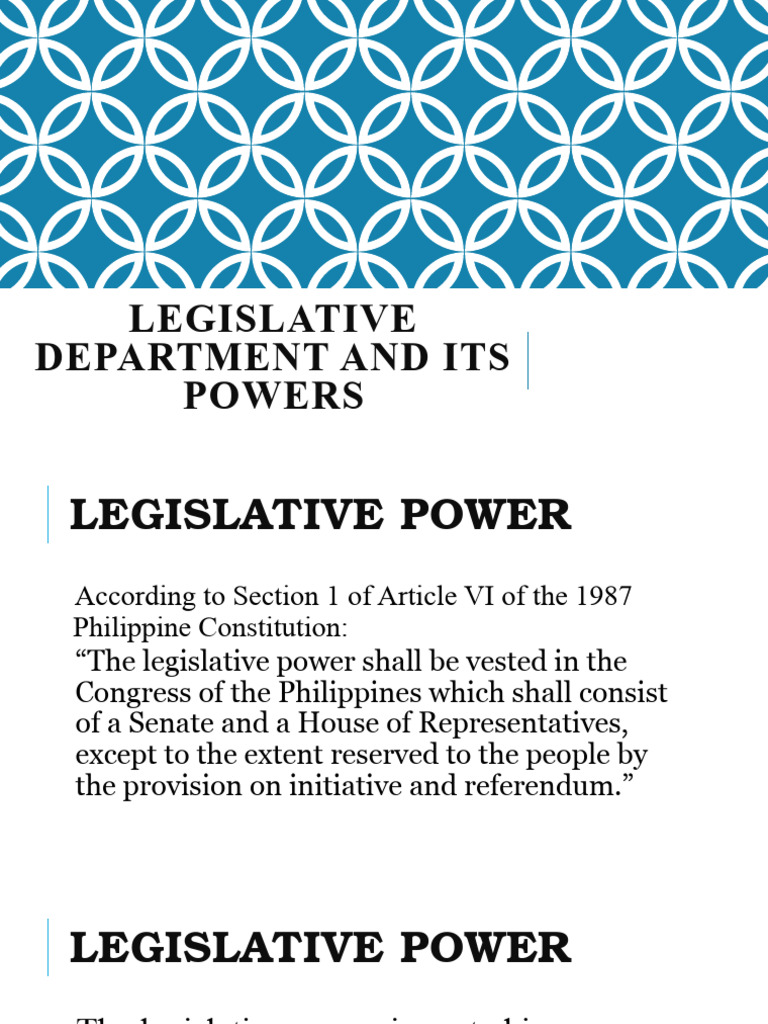 Legislative Department and Its Powers | PDF | United States House Of ...