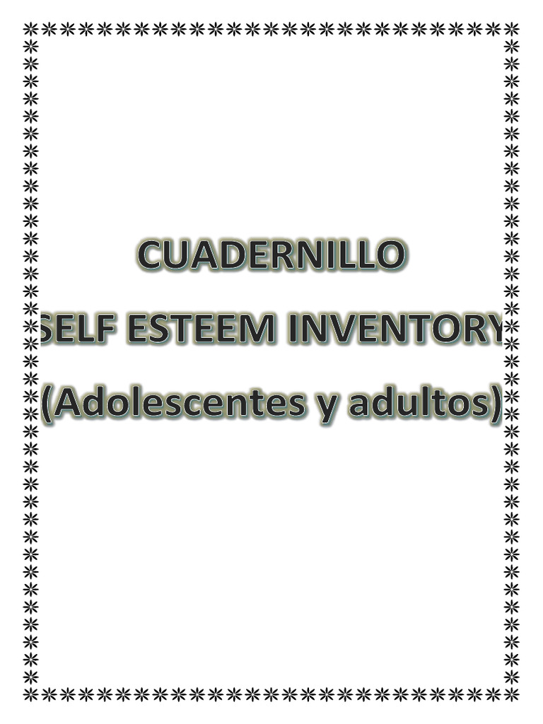 Coopersmith Adulto) | PDF