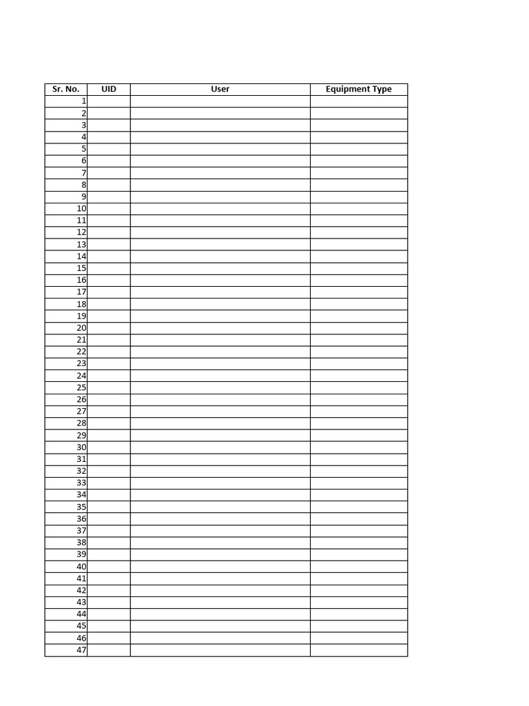 Equipment Breakdown Register | PDF