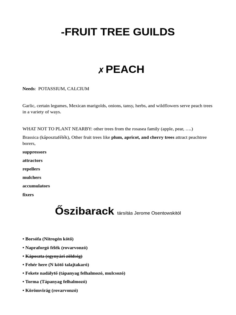 Fruit Tree Guilds | PDF