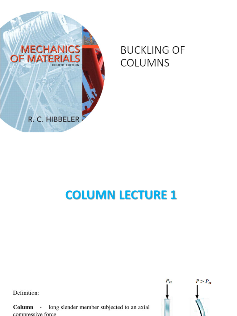 Chapter 7 Column | PDF | Buckling | Column