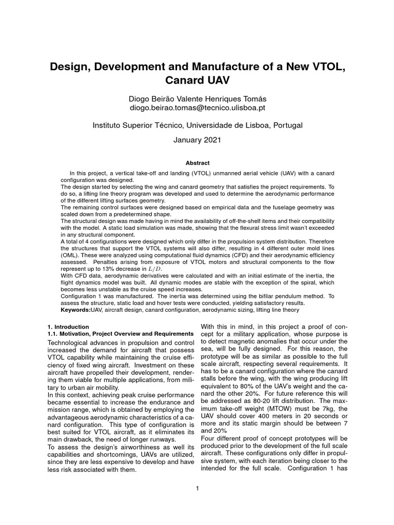Extended Abstract 83675 | PDF | Lift (Force) | Airfoil