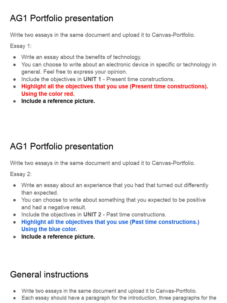 AG1 Portfolio Presentation 2-2-1-1 | PDF