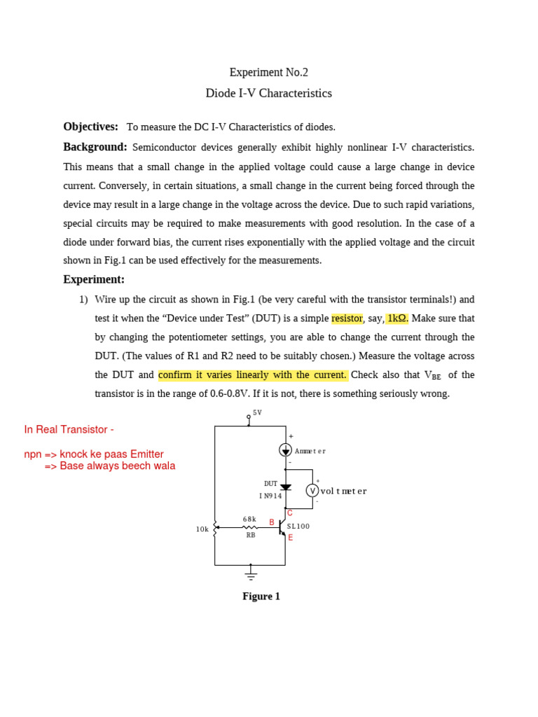 Experiment 2 | PDF | Diode | Transistor