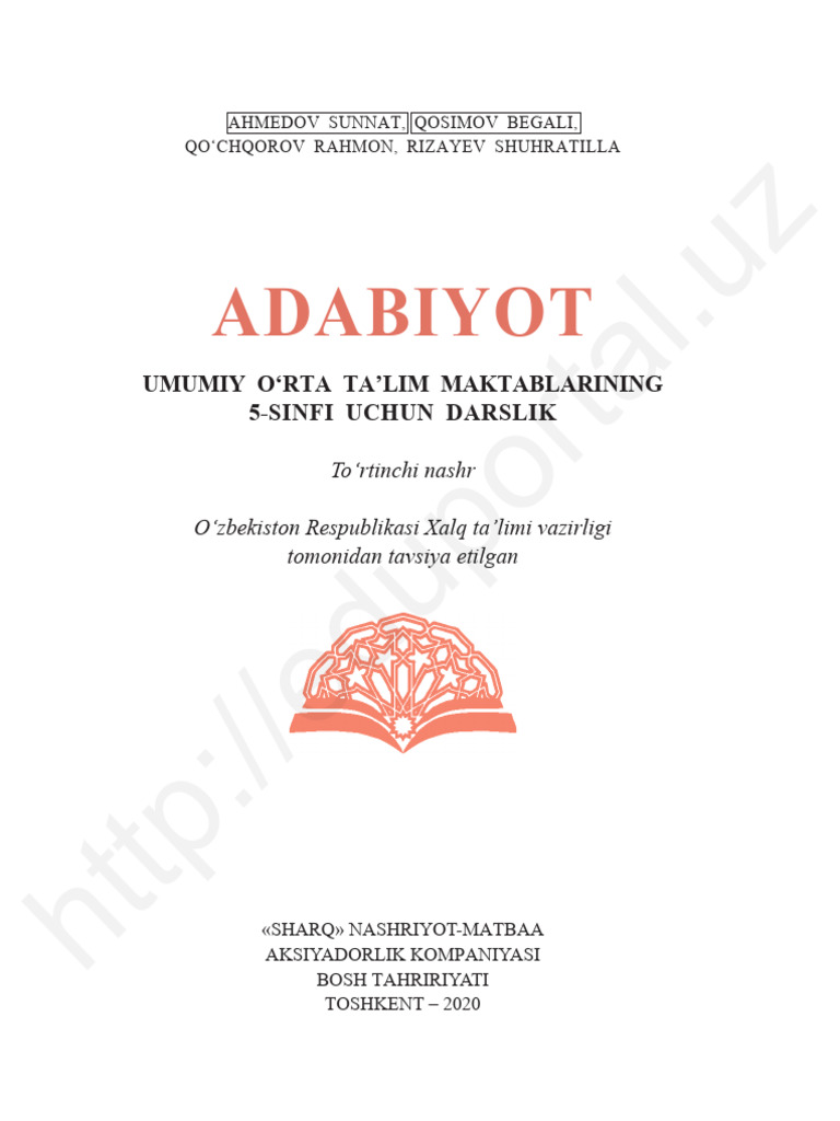 Adabiyot 5 Uzb | PDF