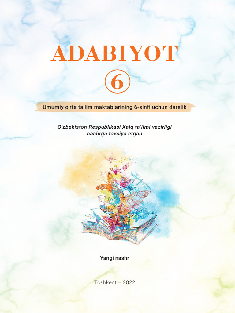 Adabiyot 6 Uzb 2022 | PDF