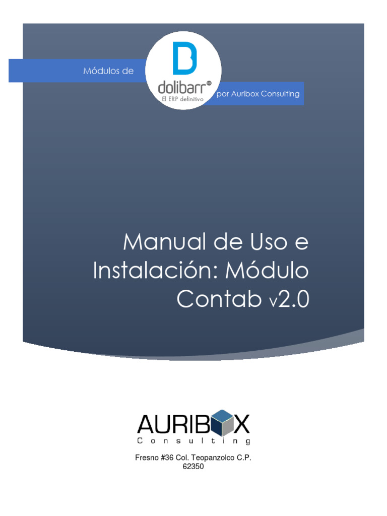Manual Contab Dolibarr Module | PDF | Contabilidad | Directorio (Computación)