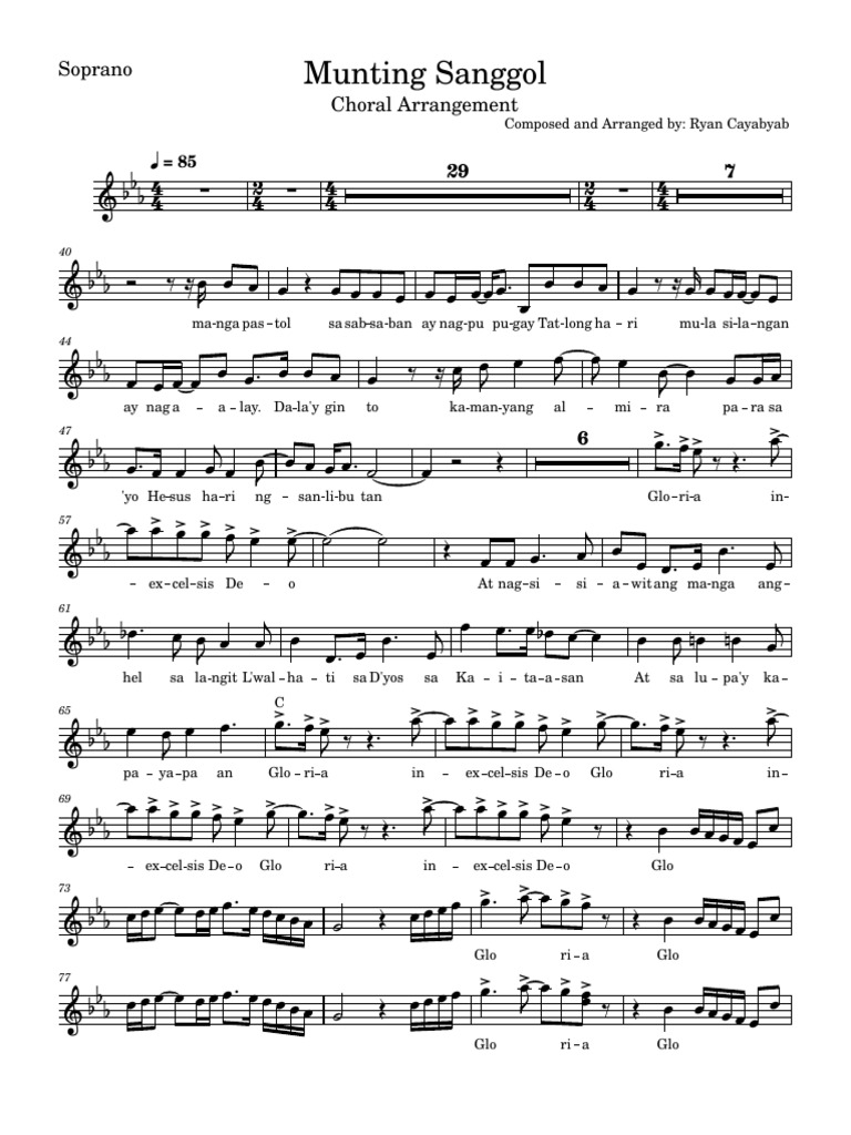 Munting Sanggol-Soprano 1 | PDF