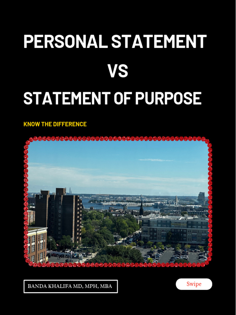 Personal Statement vs Statement of Purpose | PDF | Cognition