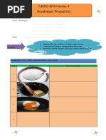 Modul Ajar IPAS Kelas IV Perubahan Wujud Benda | PDF