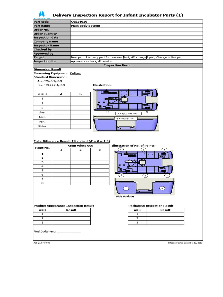 Infant Incubator Parts Inspection | PDF | Business Process