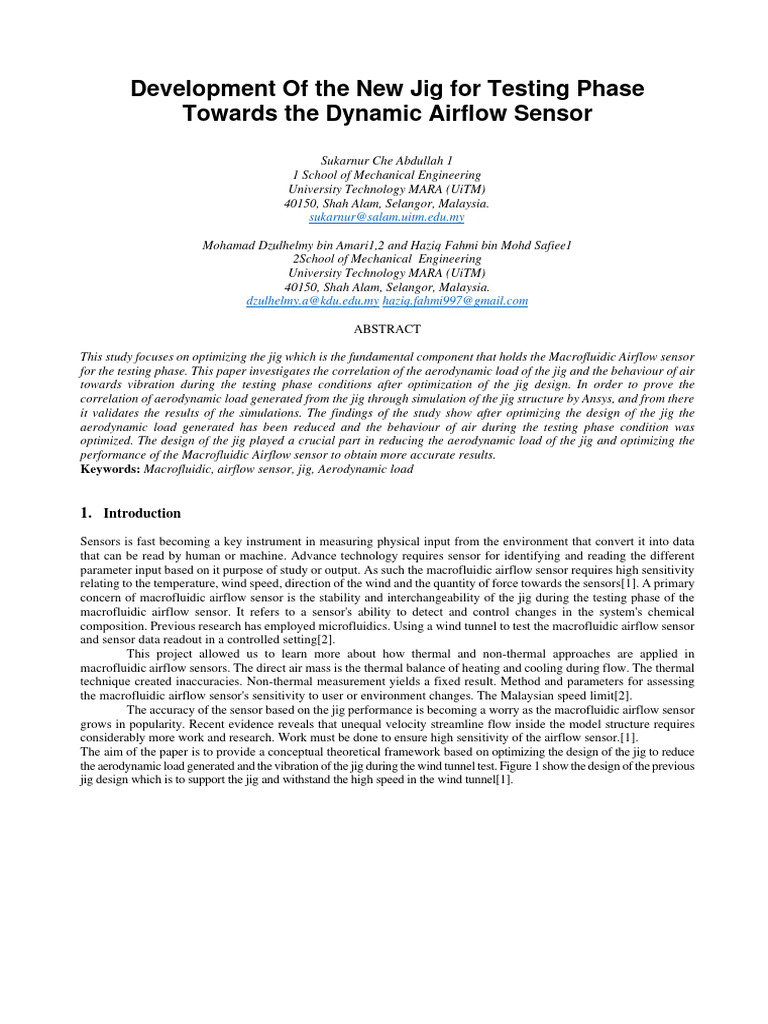 Development of The New Jig For Testing Phase Towards The Dynamic ...
