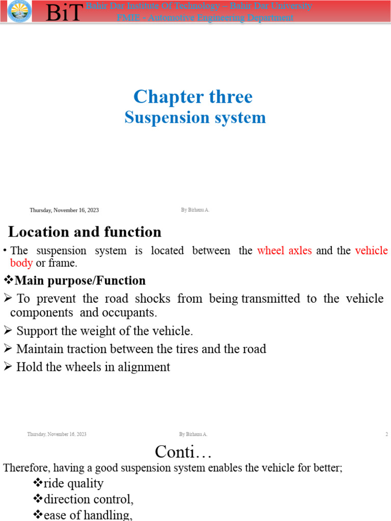 Chapter Three Suspension | PDF | Axle | Automotive Technologies