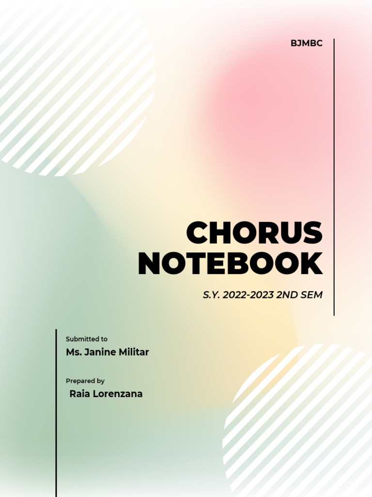 Chorus Notebook 2022-23 2nd Sem | PDF | Choral Music | Vocal Music