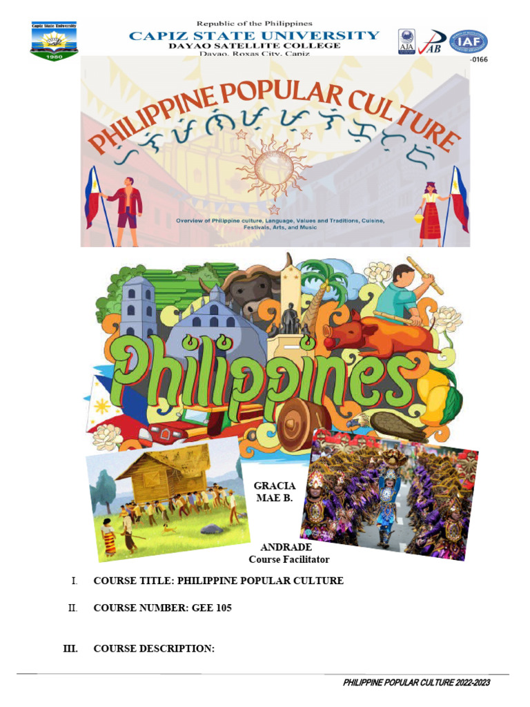 GEE 105 Chapter 1 | PDF | Philippines | Popular Culture