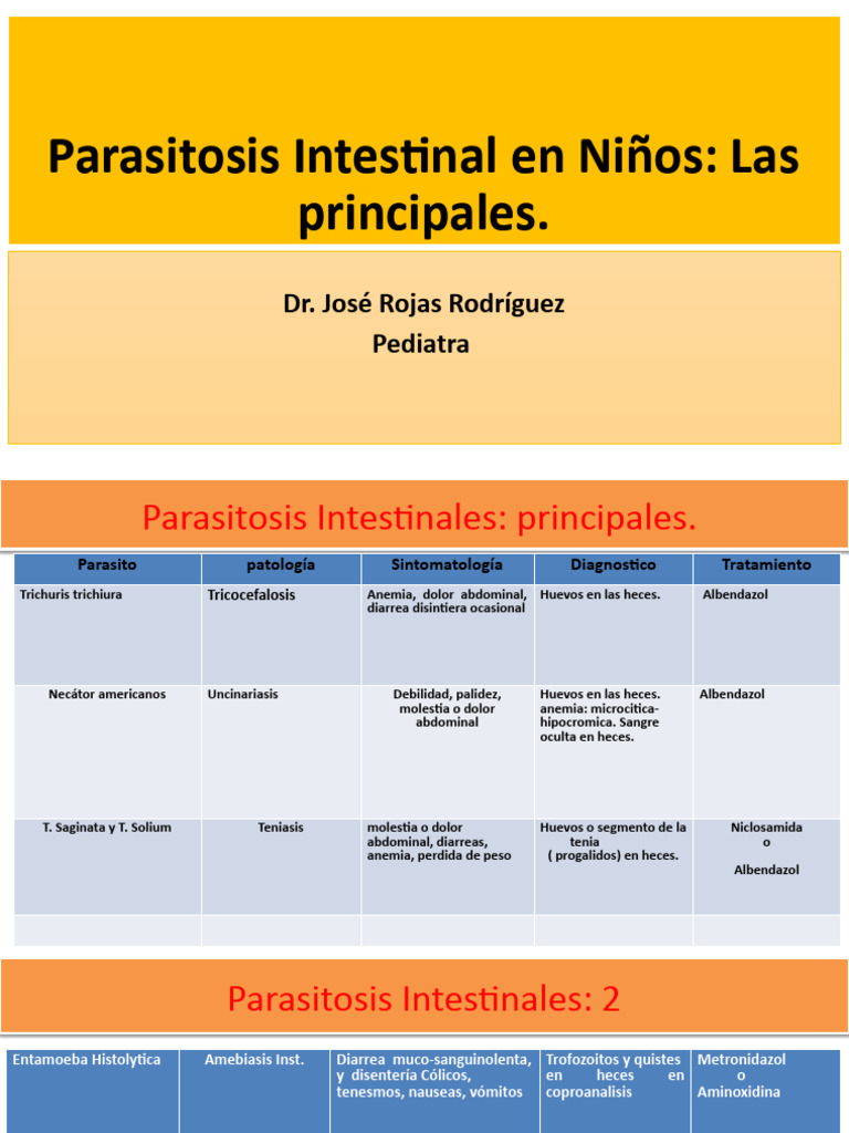 Parasitosis Intestinal en Niños | PDF | Diarrea | Causas de la muerte