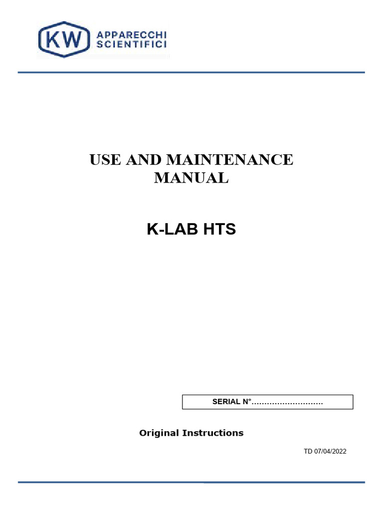 Man Serie KLAB HTS TD Vers - 13-05-2022 - ENG | PDF | Refrigerator | Chlorofluorocarbon