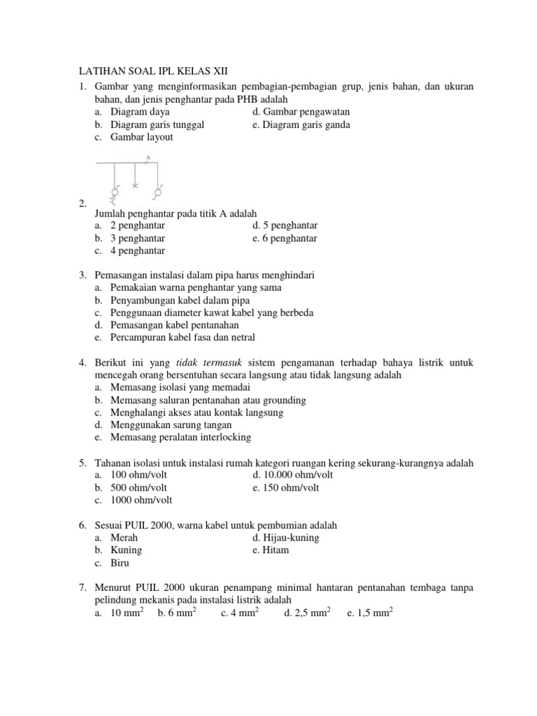 Latihan Soal IPL Kelas XII | PDF | Griya & Taman | Teknologi & Rekayasa