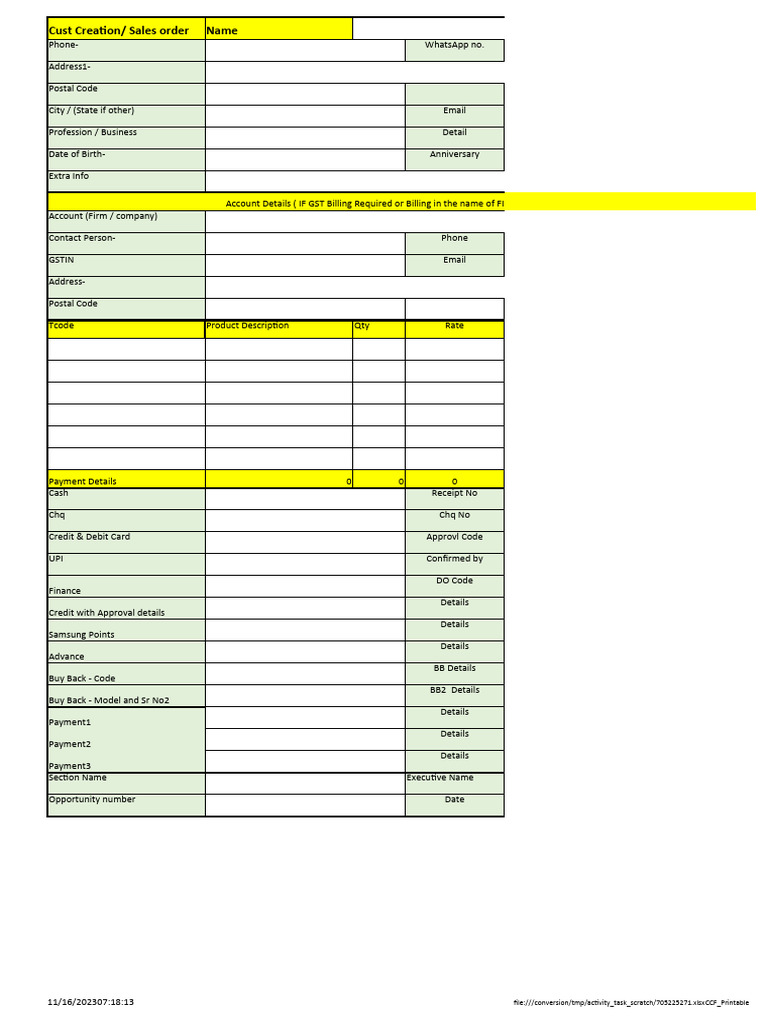 CCF Format-12th Sep 2023 NEW | PDF | Personal Finance | Banking