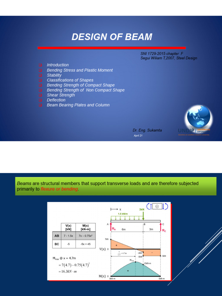 Design of Beam | PDF | Bending | Buckling