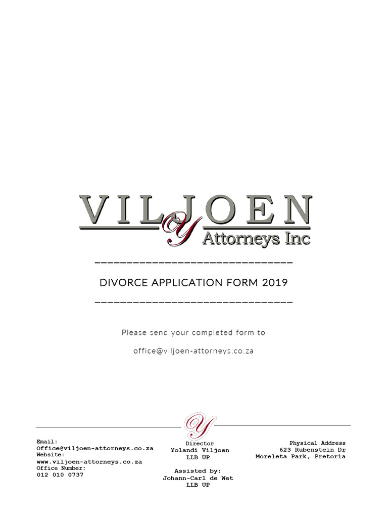 Divorce Application Form 2019 | PDF | Divorce | Marriage