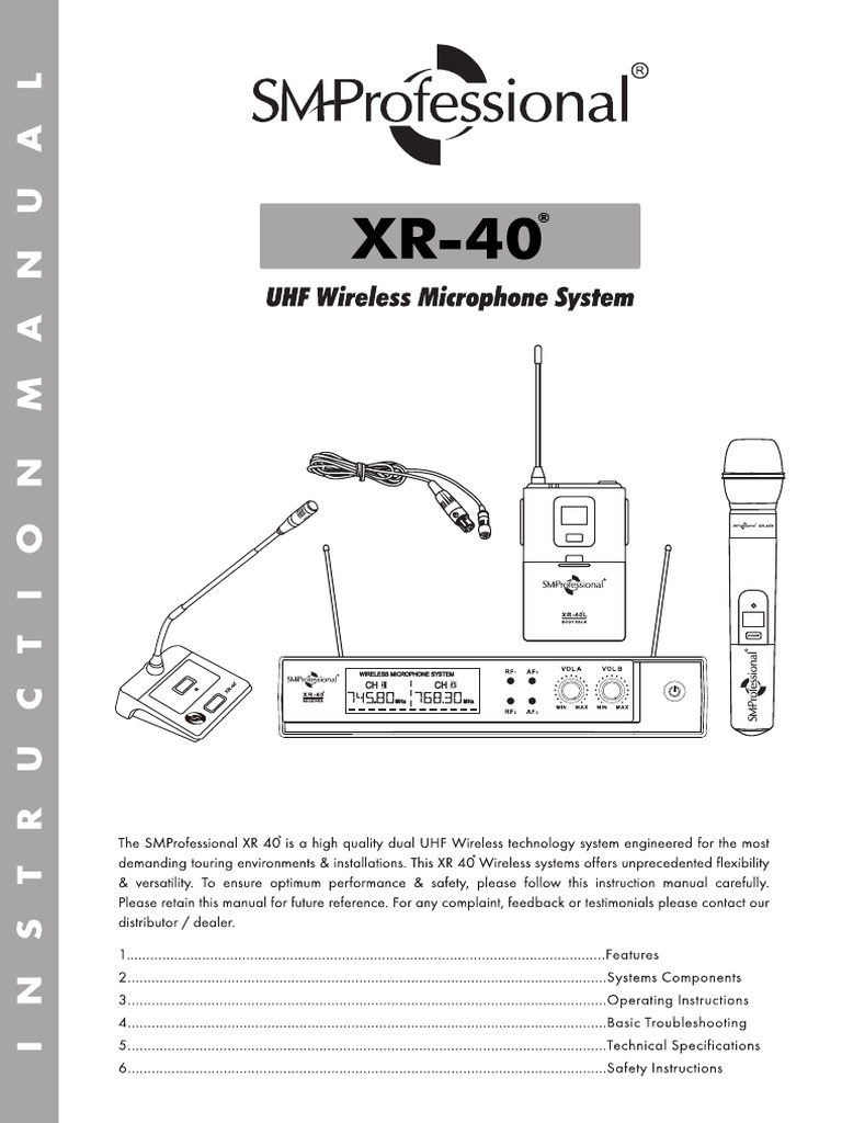 XR_40_Series_Manual_Studiomaster_Professional | PDF